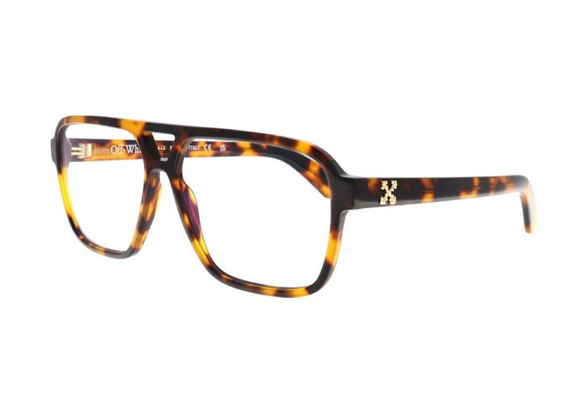 OFF-WHITE Style 28 Eyeglasses Havana (OERJ028S23PLA0016000) in Plastic - US