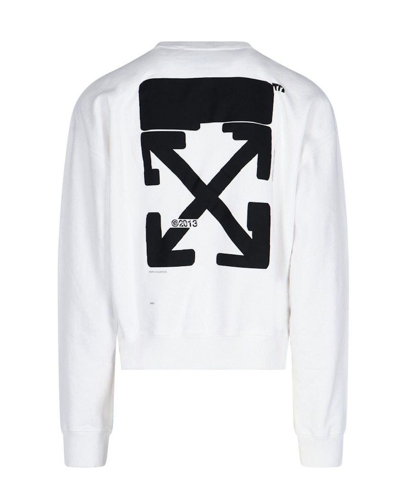 OFF-WHITE Tech Marker Crewneck White Black Men's - SS21 - US