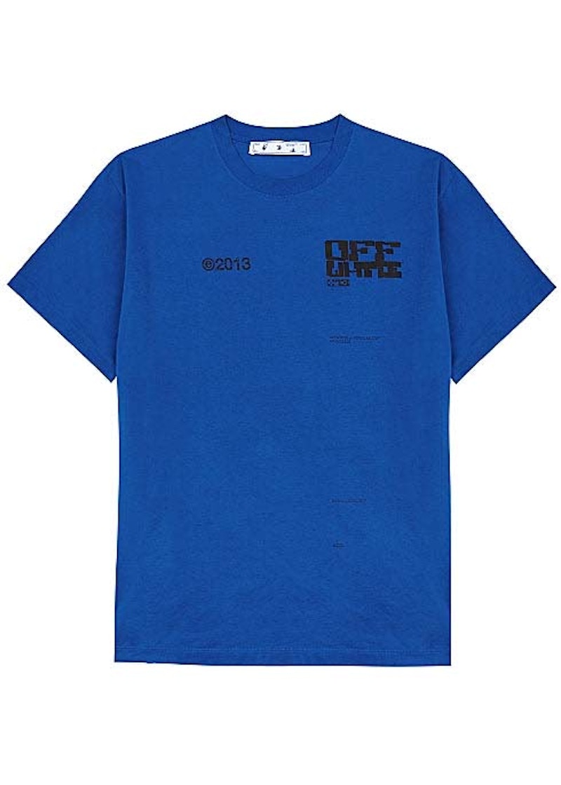 OFF-WHITE Tech Marker Over Crewneck Blue Men's - US