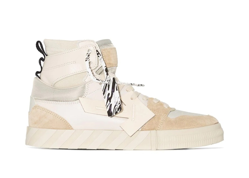 OFF-WHITE Vulc High Top White Beige Suede Men's - OMIA225F21LEA0016110 - US
