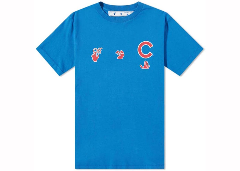 OFF-WHITE x MLB x Chicago Cubs S/S T-shirt Blue Men's - US