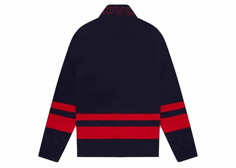 OVO 1/4 Zip Sweatshirt Navy Men's - FW22 - US