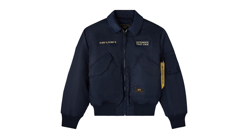 OVO Alpha Industries CW 45/P Bomber Jacket Replica Blue 남성 - FW25 - KR