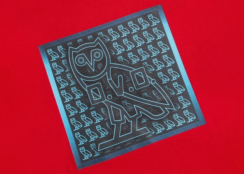 OVO Code Owl T-shirt Red Men's - SS22 - US