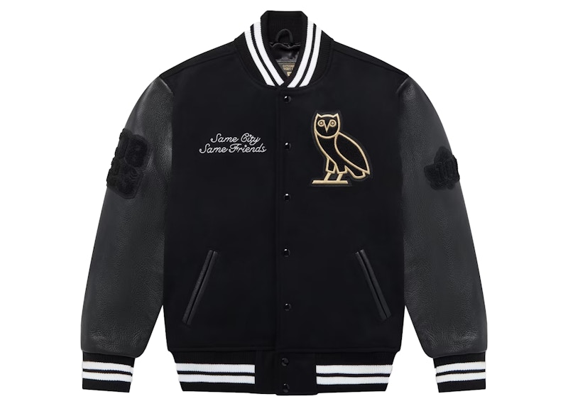 OVO Collegiate Jacket Black Men's - FW23 - US