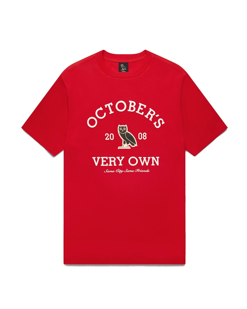 OVO Collegiate T-shirt Red Men's - SS21 - GB