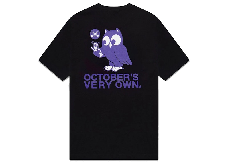 OVO Flip Phone Owl T-shirt Black Men's - SS22 - US