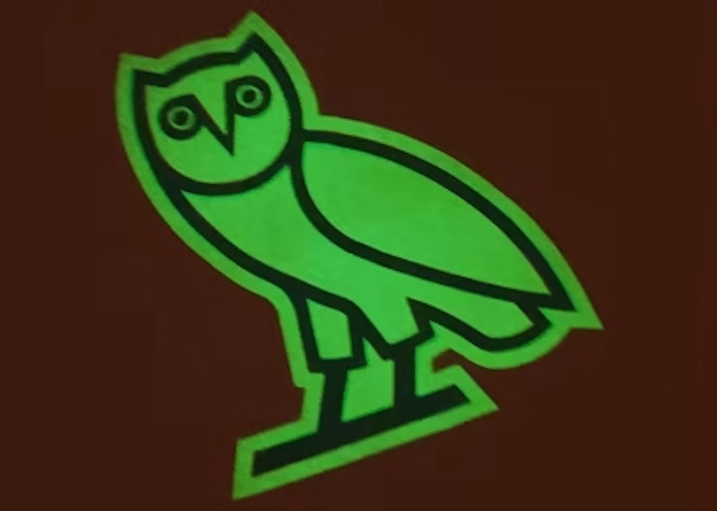 OVO Glow In The Dark Classic Owl Hoodie Orange Men's - FW22 - US