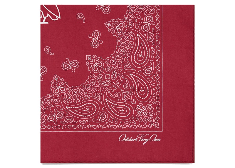 OVO Graphic Print Bandana Burgundy - FW21 - US