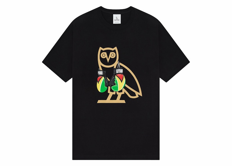 OVO Guyana Boxing Gloves OG Owl T-Shirt Black Men's - SS24 - US
