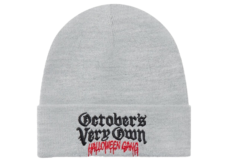 OVO Halloween Gang Beanie Heather Grey Men's - FW21 - US