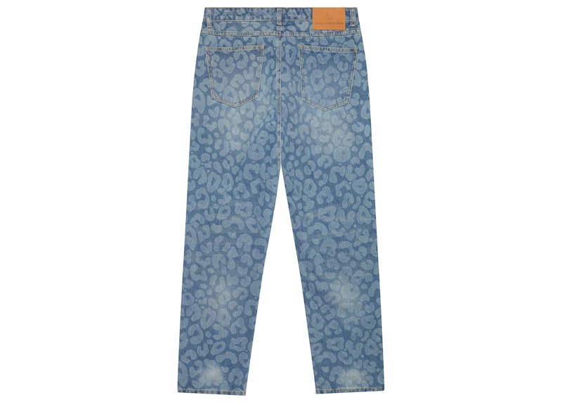 OVO Leopard Print Denim Light Indigo Men's - SS22 - US