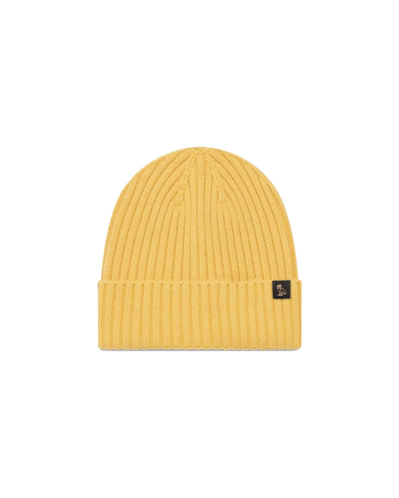 OVO Merino Wool Ribbed Beanie Yellow - FW22 - MX