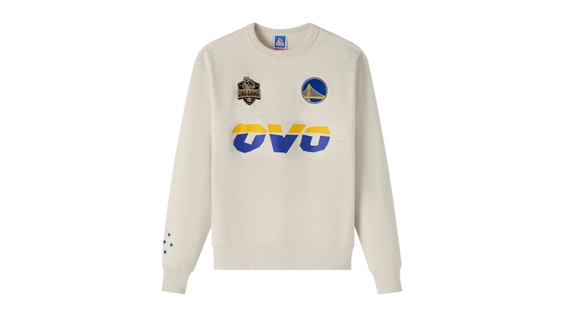 OVO NBA Golden State Warriors Crewneck Pearl Grey Men's - FW25 - US