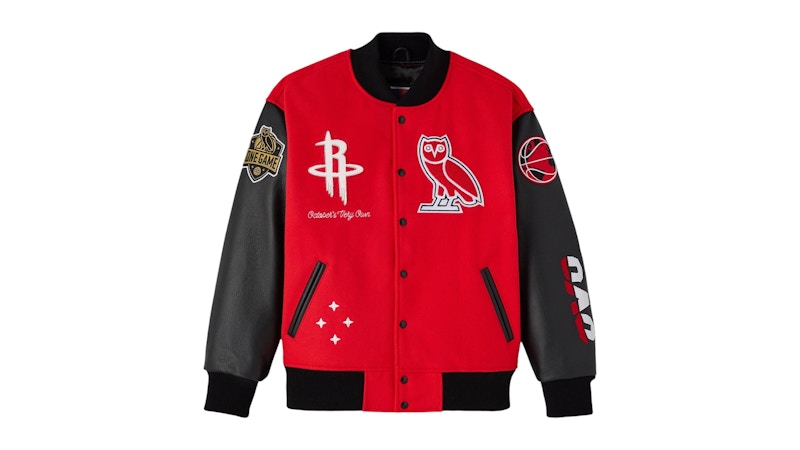 OVO NBA Houston Rockets Varsity Jacket Red Men's - FW25 - US