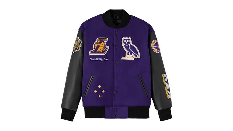 OVO NBA Los Angeles Lakers Varsity Jacket Purple 남성 - FW25 - KR