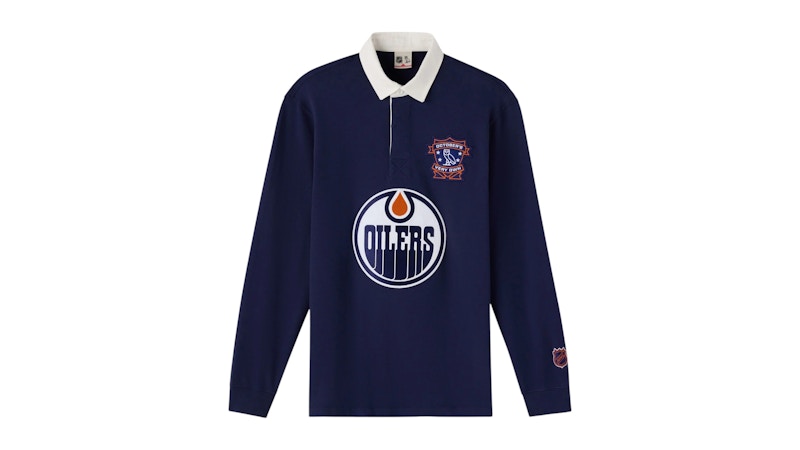 OVO NHL Edmonton Oilers Rugby Polo Navy Men's - FW25 - US