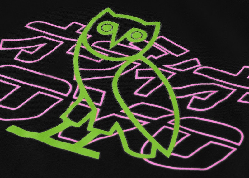 OVO Neon Lights Tee Black Men's - SS19 - GB