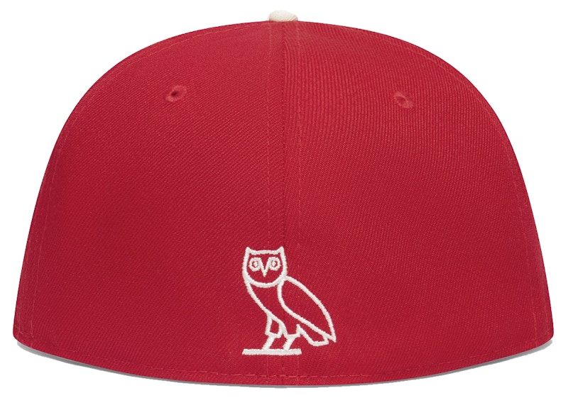 OVO New Era Varsity Logo 59Fifty Fitted Hat Red Men's - FW21 - US