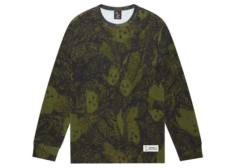 OVO Owl Camo Longsleeve Thermal Olive Camo - FW21