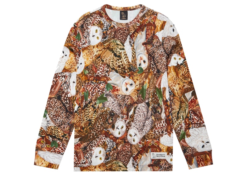 OVO Owl Camo Longsleeve Thermal Woodland Camo Men's - FW21 - US