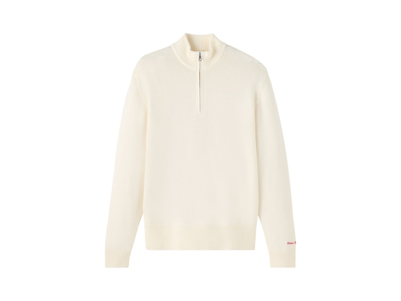 OVO Quarter-Zip Sweater Cream Men's - FW24 - US