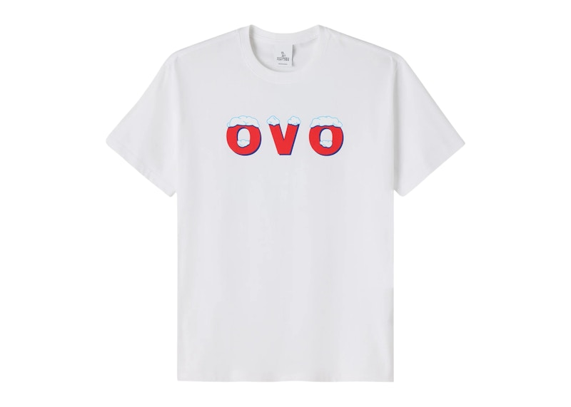 OVO Snow Logo Tee White Men's - FW25 - US