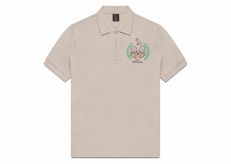OVO Tennis Crest Pique Polo Sand Men's - SS22 - US