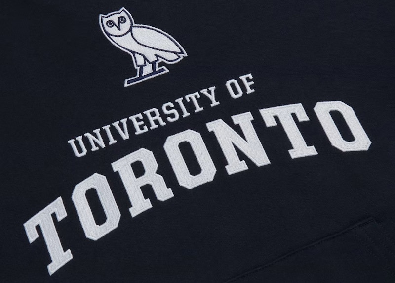 OVO U Of T University Hoodie Navy Men's - FW22 - US