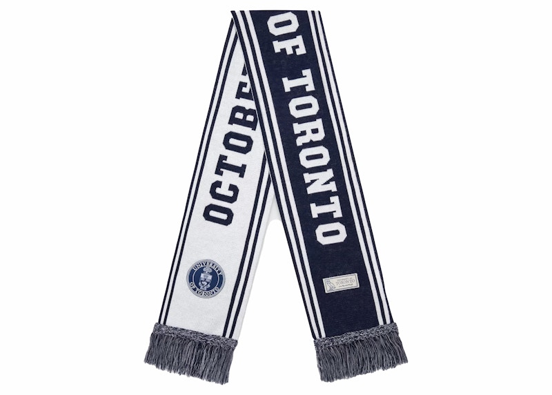 OVO U Of T Wool Scarf Navy/Cream - FW22 - US