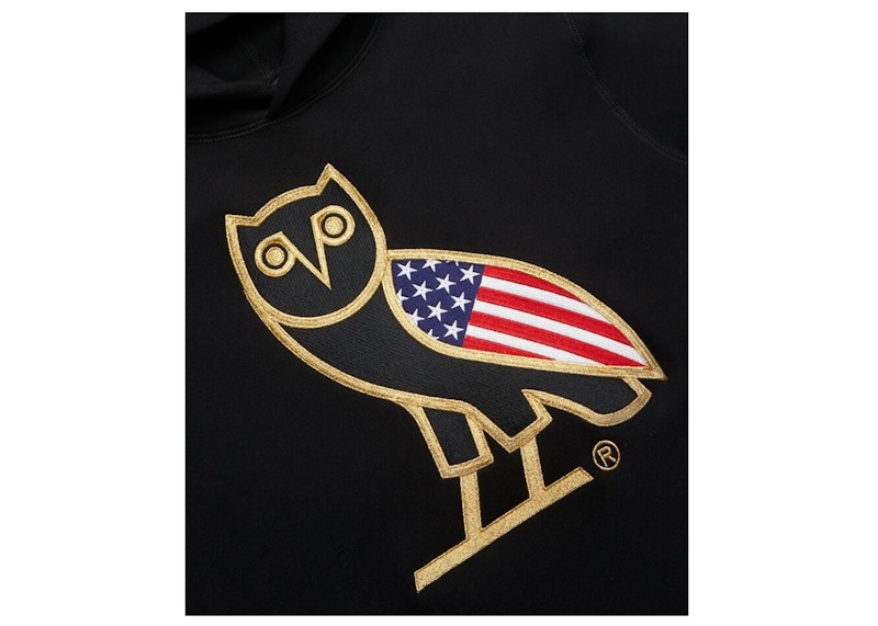 OVO USA OG Owl Hoodie Black Men's - SS23 - US