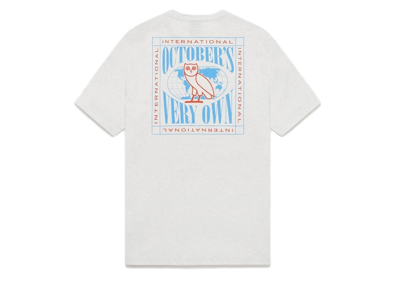 OVO World Tour Pocket T-shirt Ash Heather Grey Men's - SS21 - US