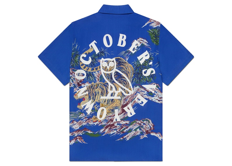 OVO X Avanti Silk Shirt Blue Men's - SS21 - US