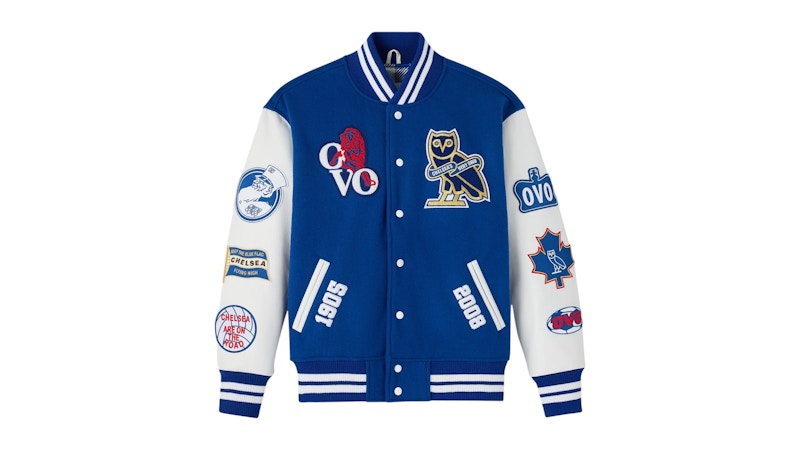 OVO x Chelsea FC Varsity Jacket Blue Men's - SS25 - US