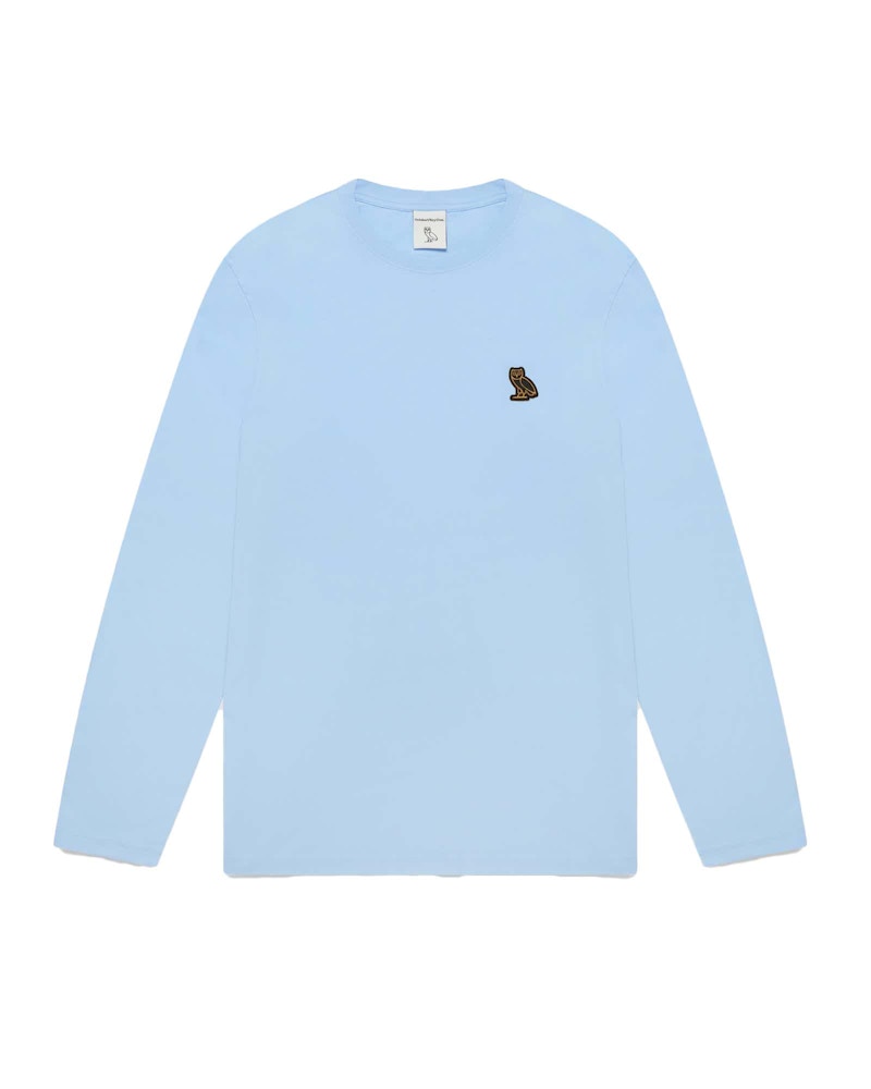 OVO x Essentials Longsleeve T-Shirt Blue Men's - SS23 - US