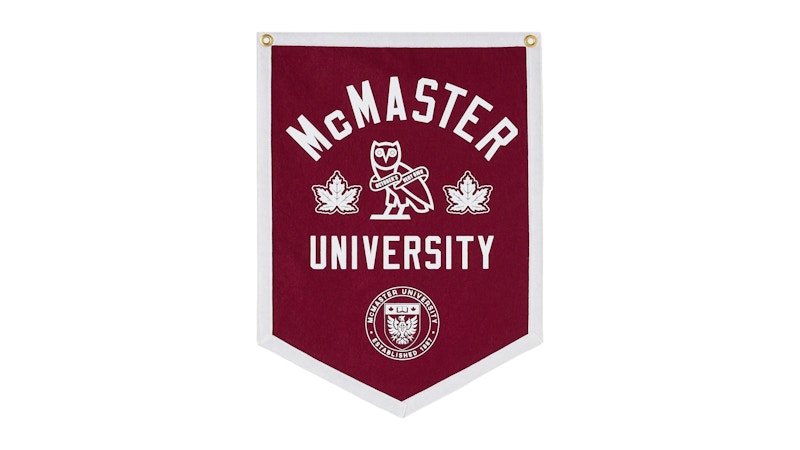 OVO x McMaster University Banner Burgundy Men's - SS25 - US