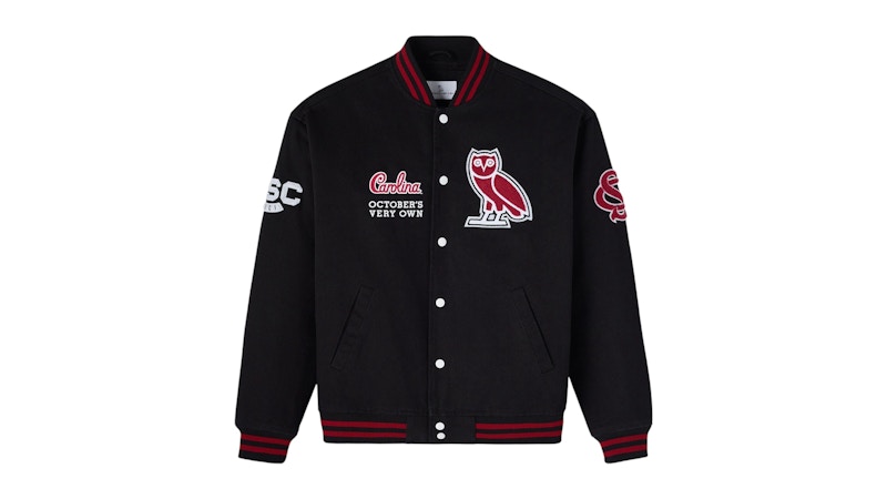 OVO x NCAA South Carolina Gamecocks Varsity Jacket Black Men's - SS25 - US