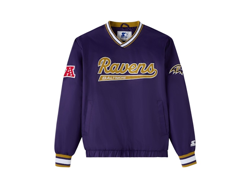 OVO x NFL Baltimore Ravens Starter Trainer Pullover Jacket Purple Men's ...