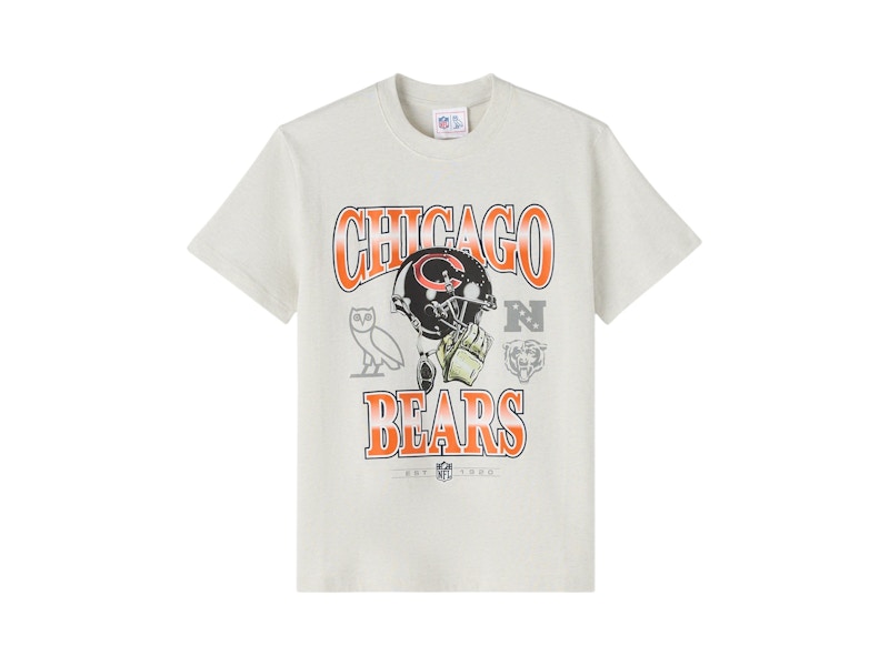 OVO x NFL Chicago Bears Graphic Team T-Shirt Ash Heather Grey Men's ...