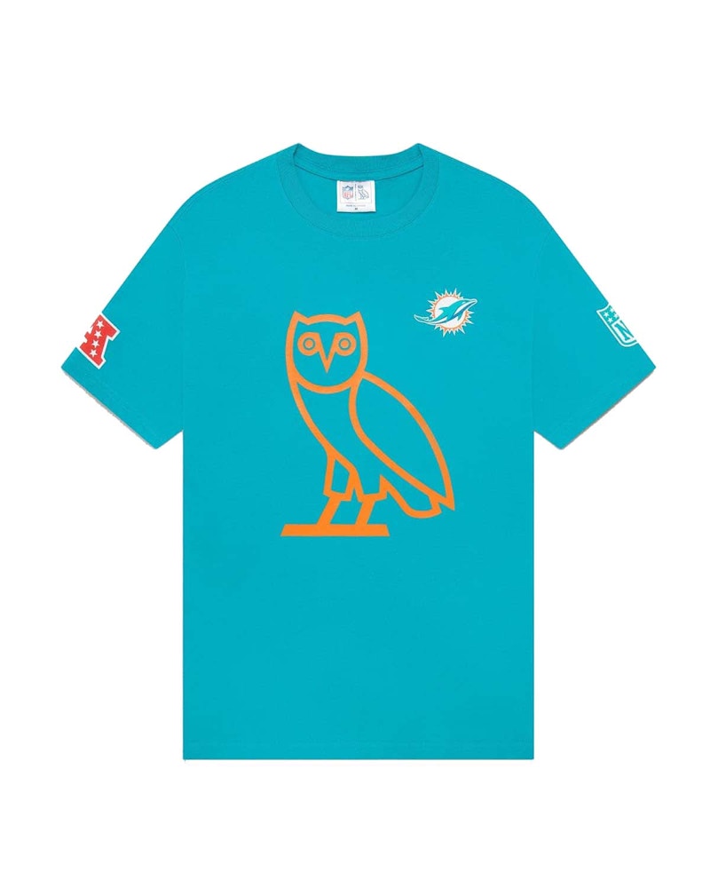 OVO x NFL Miami Dolphins OG Owl T-Shirt Teal Men's - SS23 - US
