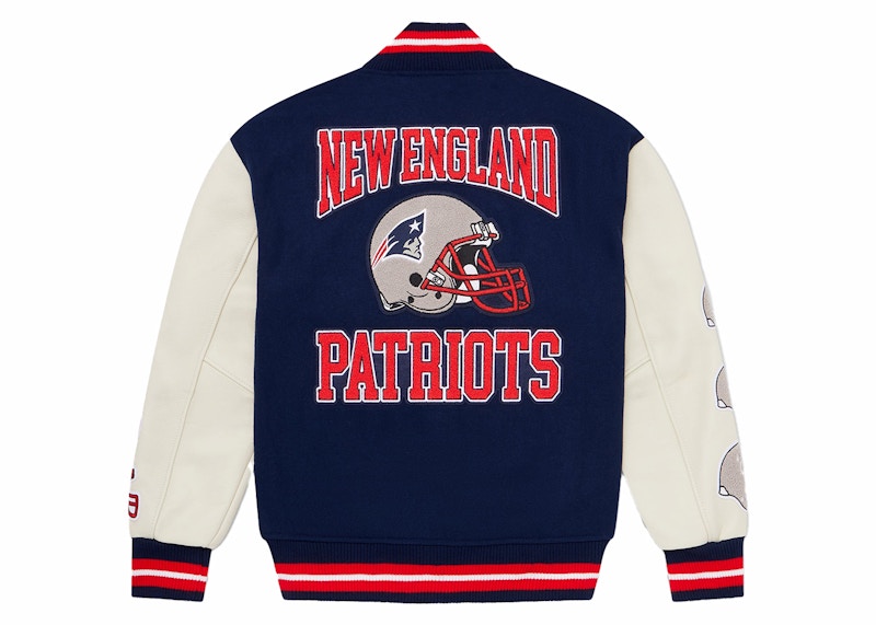 OVO x NFL New England Patriots Varsity Jacket Blue Men's - FW23 - US
