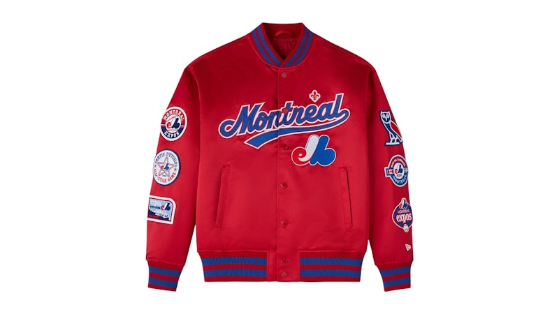 OVO x New Era MLB Montreal Expos Varsity Jacket Red Men's - SS25 - US
