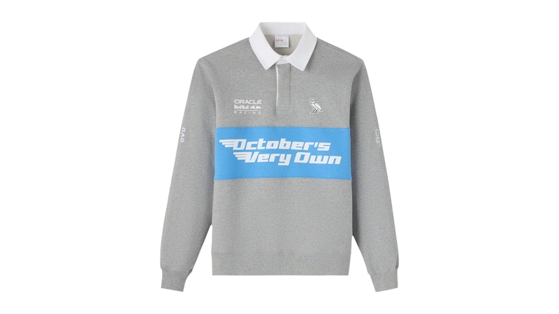 OVO x Oracle Red Bull Racing Full-Button Fleece Rugby Sweatshirt ...