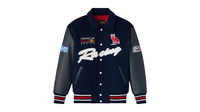 OVO x Red Bull Racing Varsity Jacket Navy Men's - SS25 - US