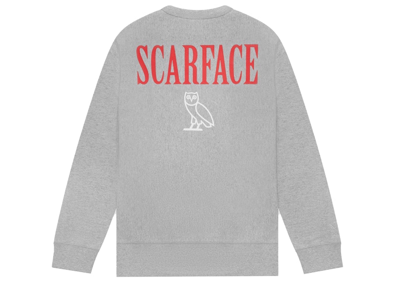 OVO x Scarface Crewneck Heather Grey Men's - SS22 - US