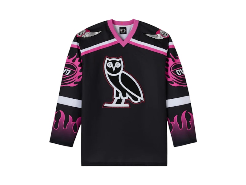 OVO x WWE The Hitman Hockey Jersey Black Men's - GB