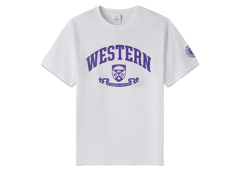 OVO x Western University Campus T-shirt Western Purple Men's - FW24 - US