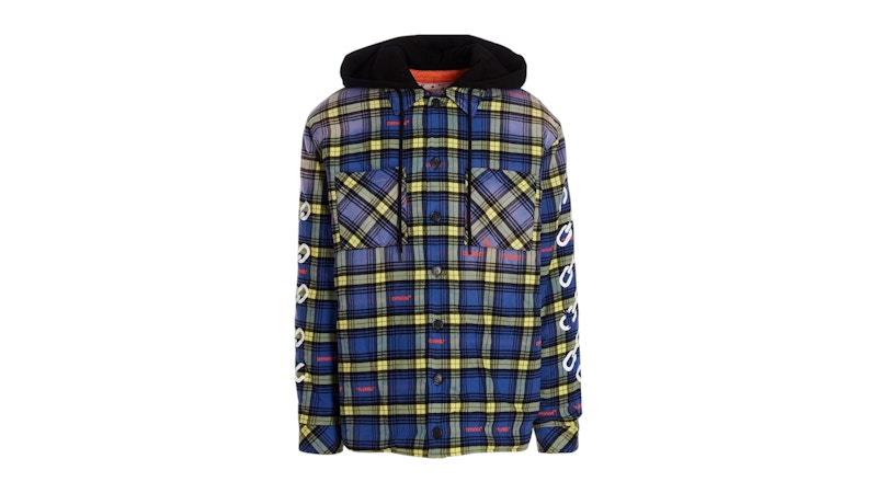 OFF-WHITE Arrow Padded Flannel Dusty Jacket Blue Men's - FW24 - US