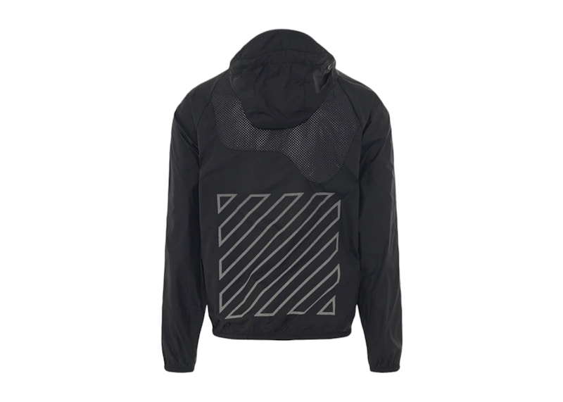 OFF-WHITE Athleisure Diagonal Outline Jacket Jacket Black/White Men's - US