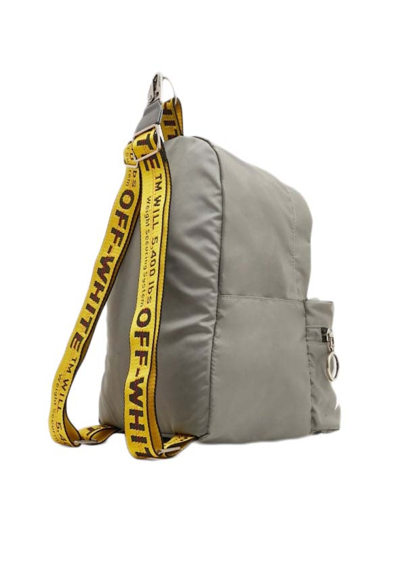 Off-White Binder Nylon Mini Backpack Grey in Nylon with Silver-tone - US